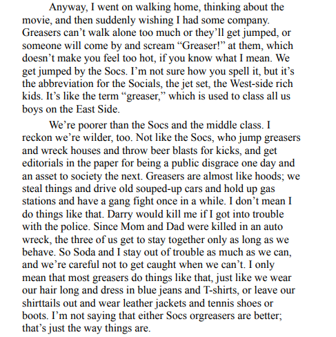 The Outsiders by S E Hinton PDF Download - Niylog